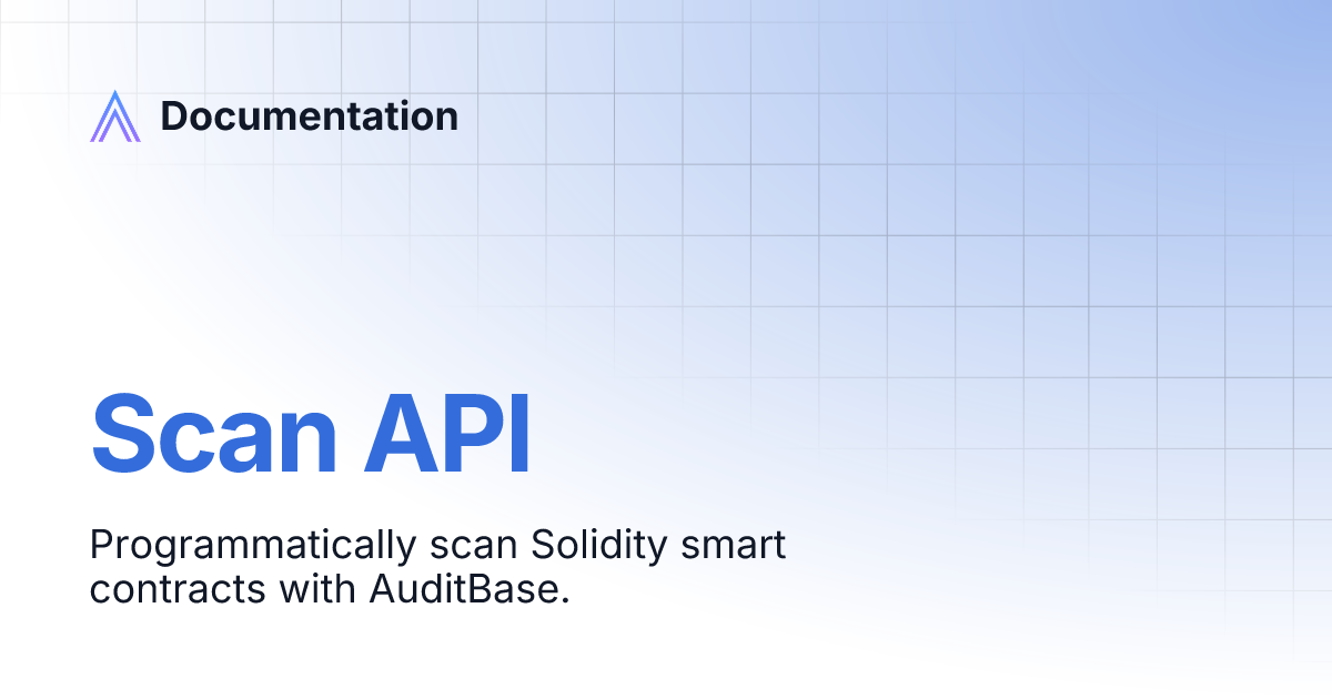 Scan API | Documentation